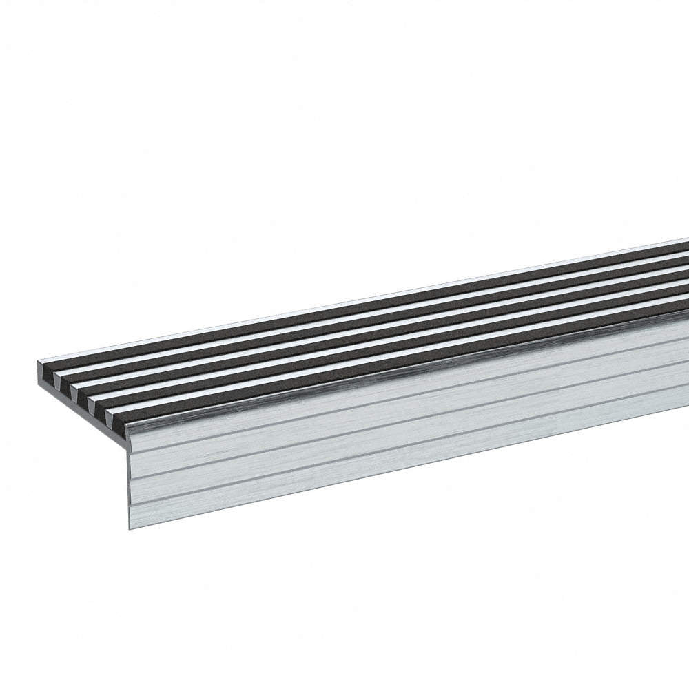 STAIR NOSING,BLACK,48IN W,EXTRUDED ALUM