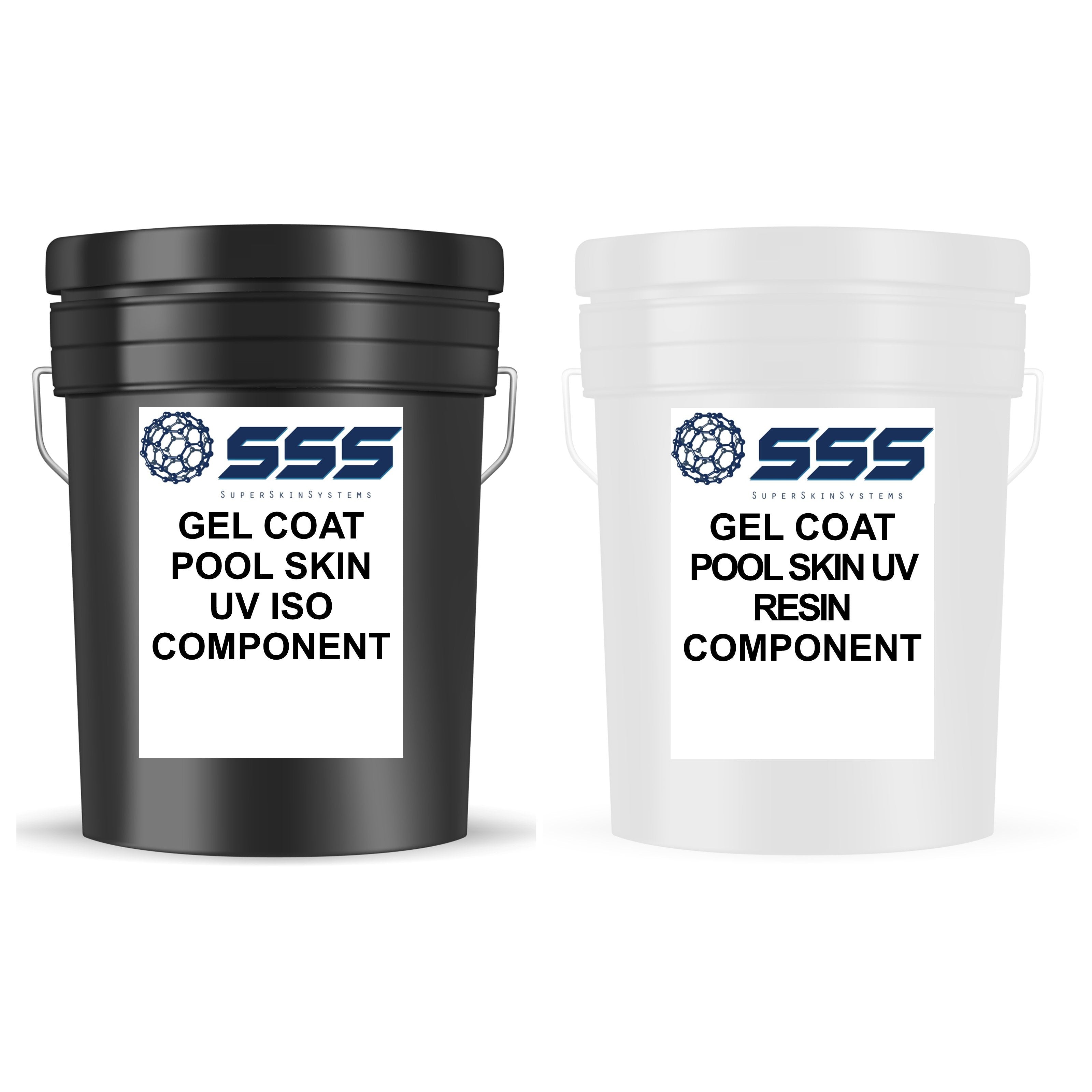 GEL COAT POOL SKIN UV POLYUREA 1:1 Ratio - 10 gal kit