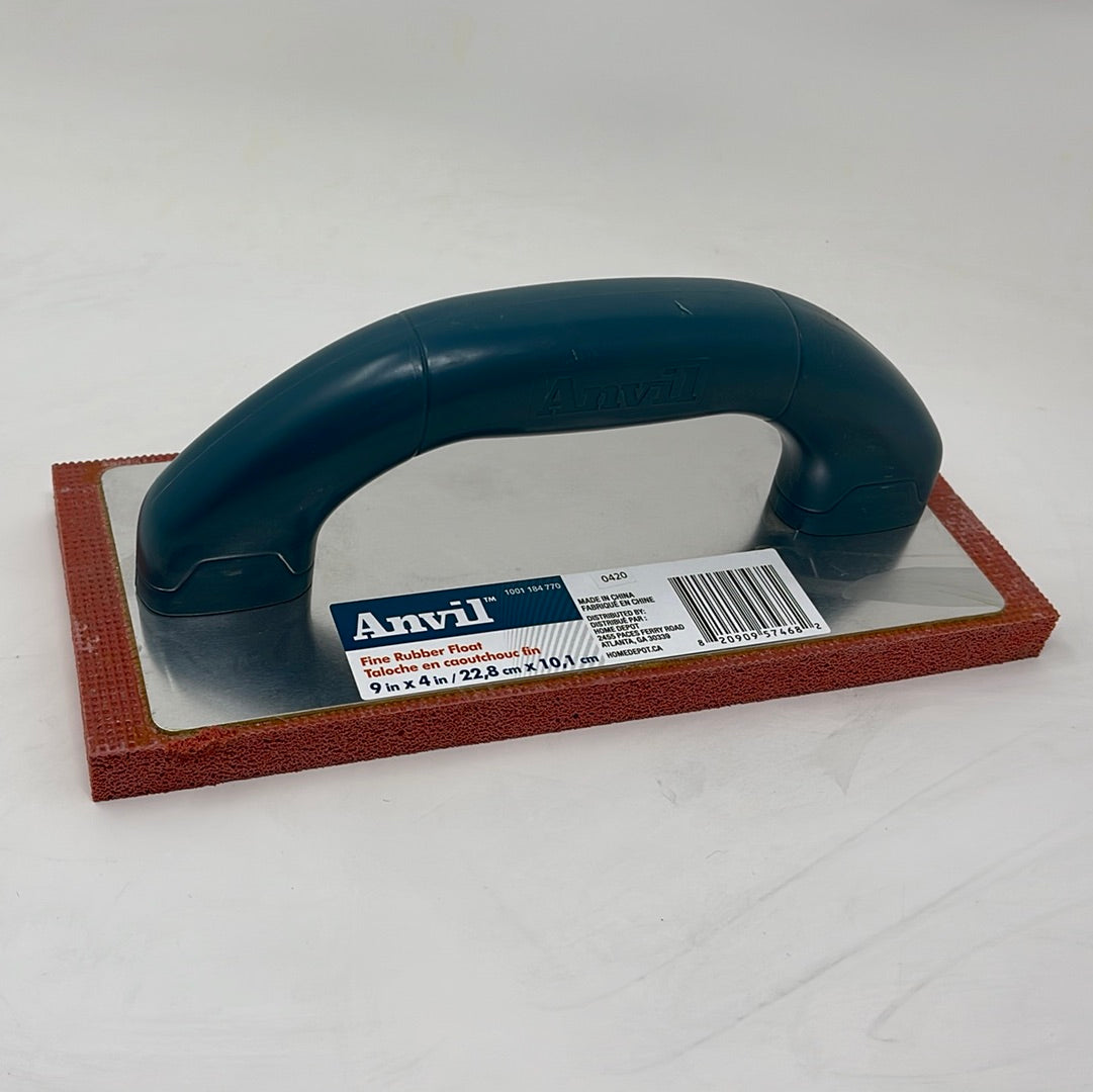 ANVIL 9" x 4" FINE RUBBER FLOAT (RED/GREY)